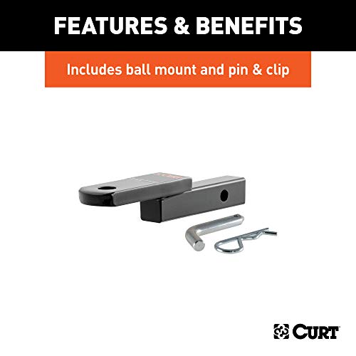 CURT 121113 Class 2 Trailer Hitch with Ball Mount, 1-1/4-Inch Receiver, Compatible with Select Ford Escape