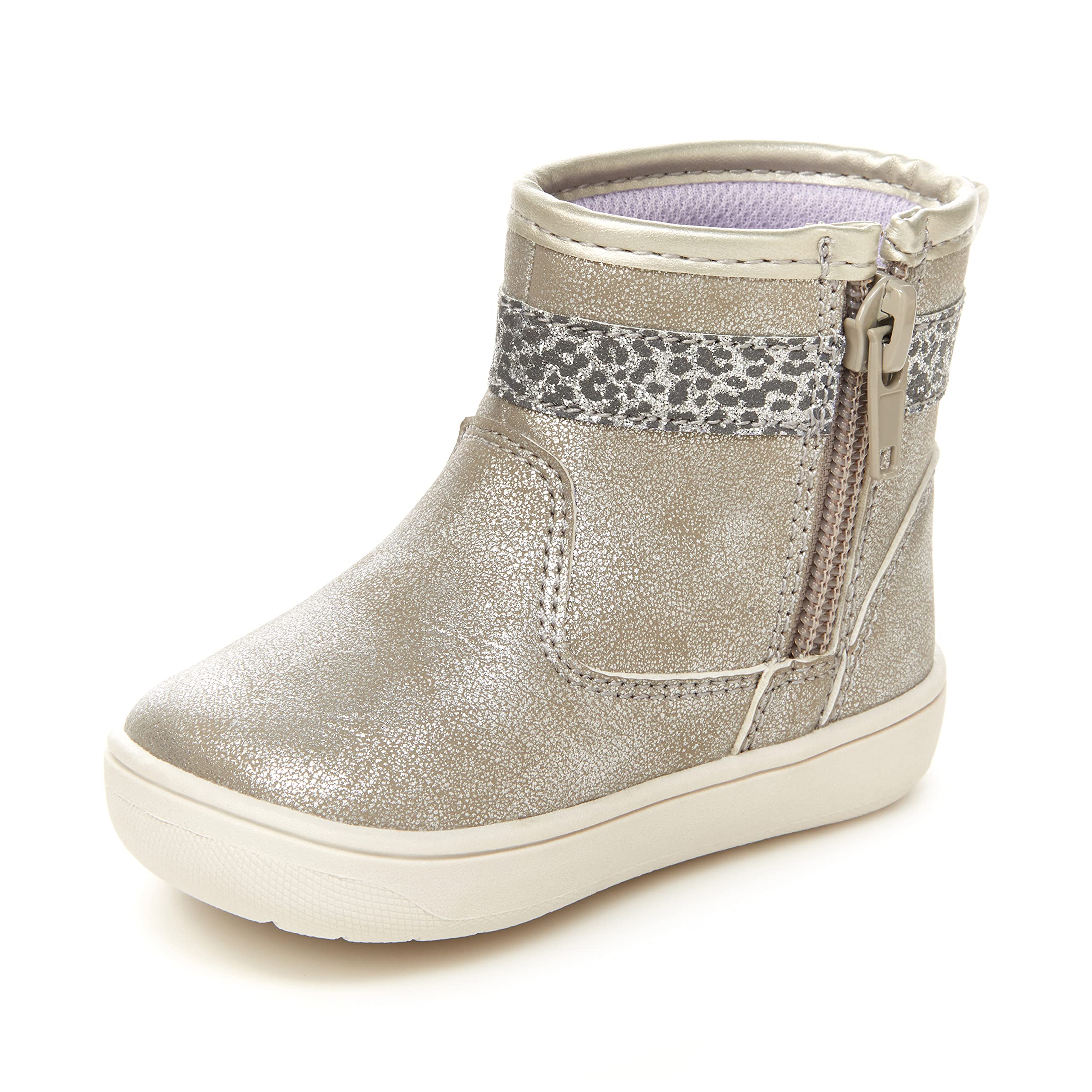 Stride Rite 360 Infant and Toddler Girls Magnolia First Walker Shoe, Silver