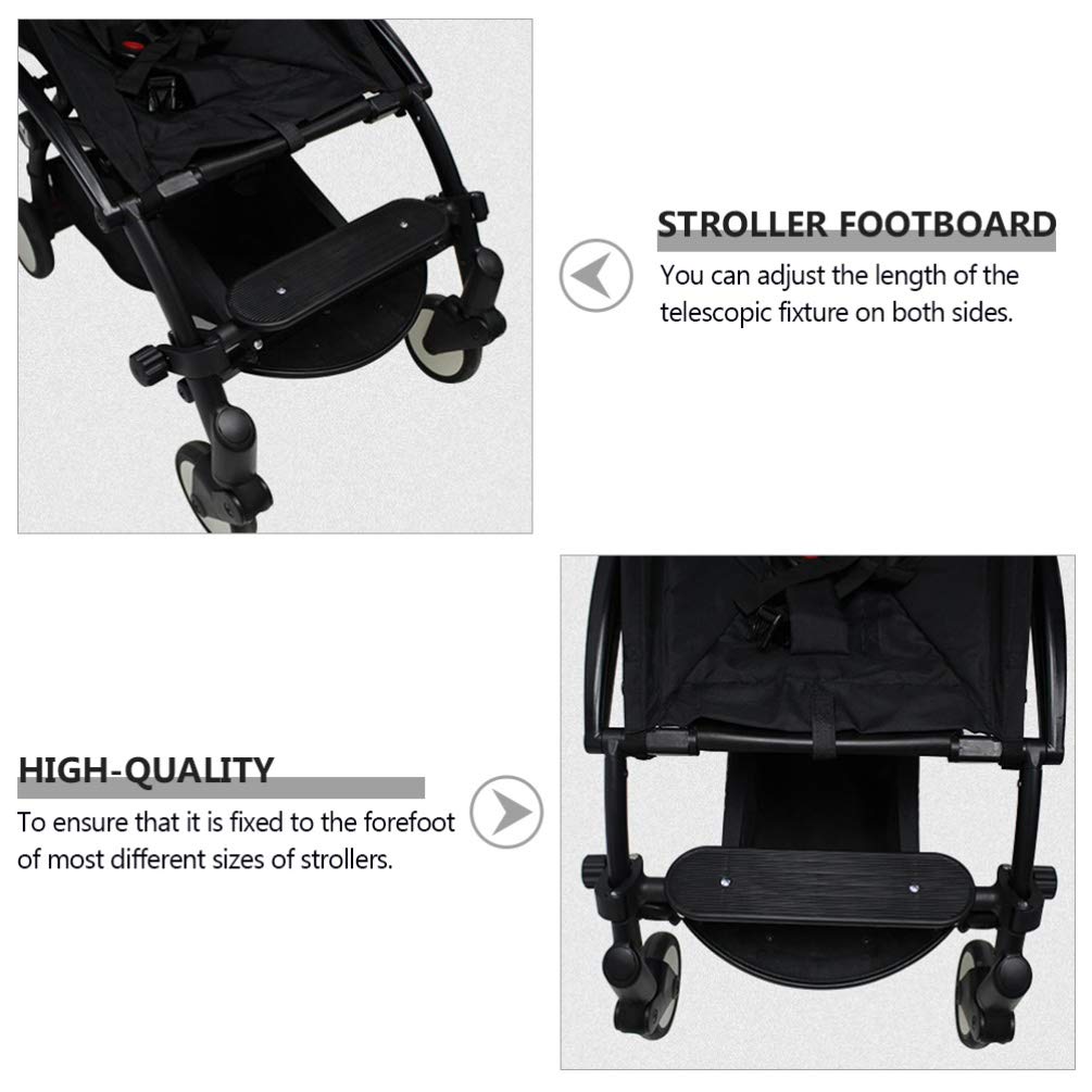 Toddmomy Stroller Footrest Plastic Adjustable Stroller Extension Footboard Pram Foot Rest Foot Support Stroller Accessories for Pushchair