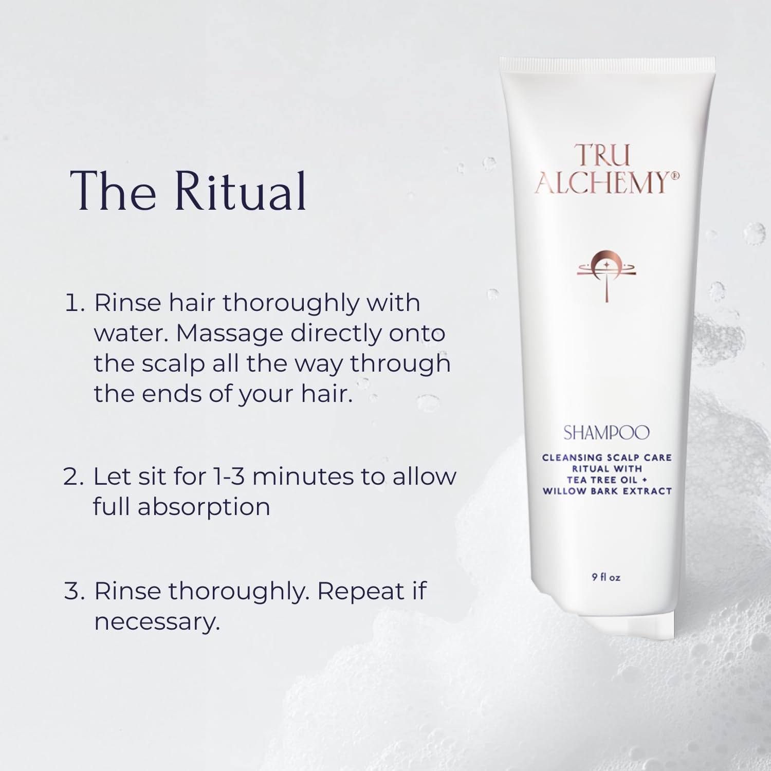 Tru Alchemy Shampoo for Growth, Volume & Scalp Health | Naturally-Derived with Tea Tree & Peppermint Oil plus Keratin & Saw Palmetto | Sulfate & Paraben Free | 9 Fl Oz.
