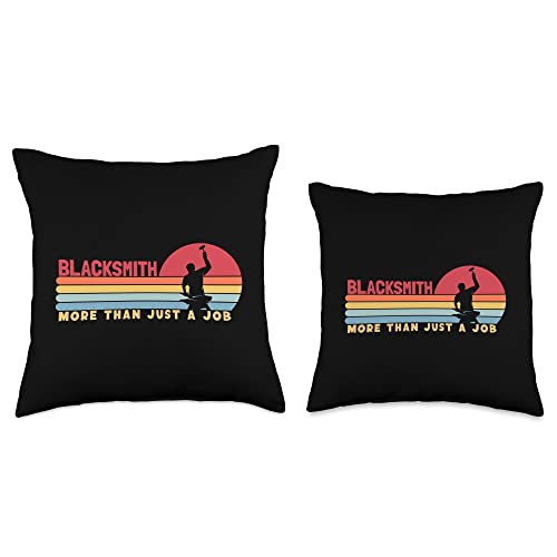 Forging Equipment Starter Kit Gifts For Beginners Job Forging Anvil Blacksmith Throw Pillow, 16x16, Multicolor