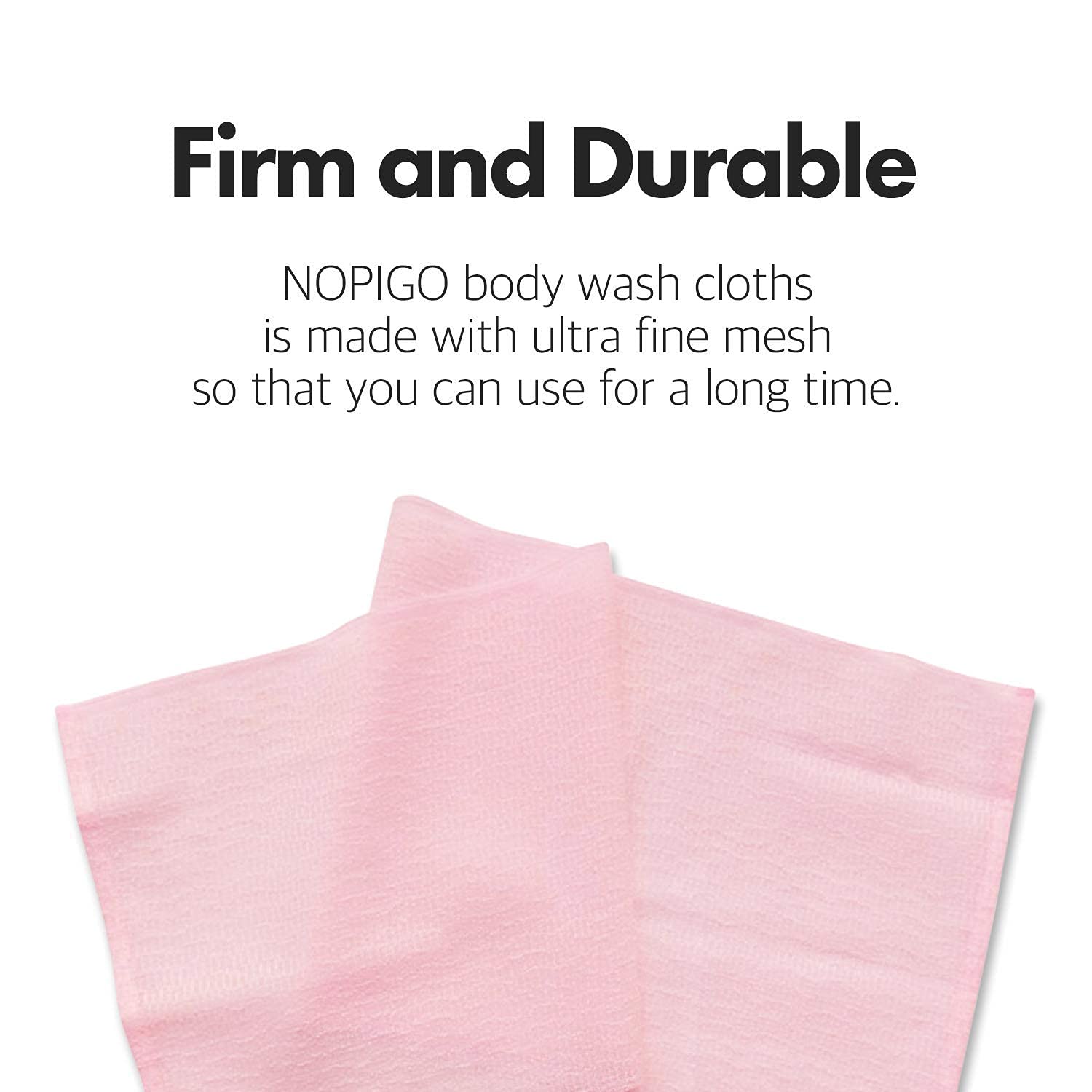 Premium Exfoliating Washcloth Towel(4 Color) Korean Loofah Bath Sponge Long Back Scrubber African Bath Sponge African Long Net for Shower/It Becomes Softer as You use.by NOPIGO