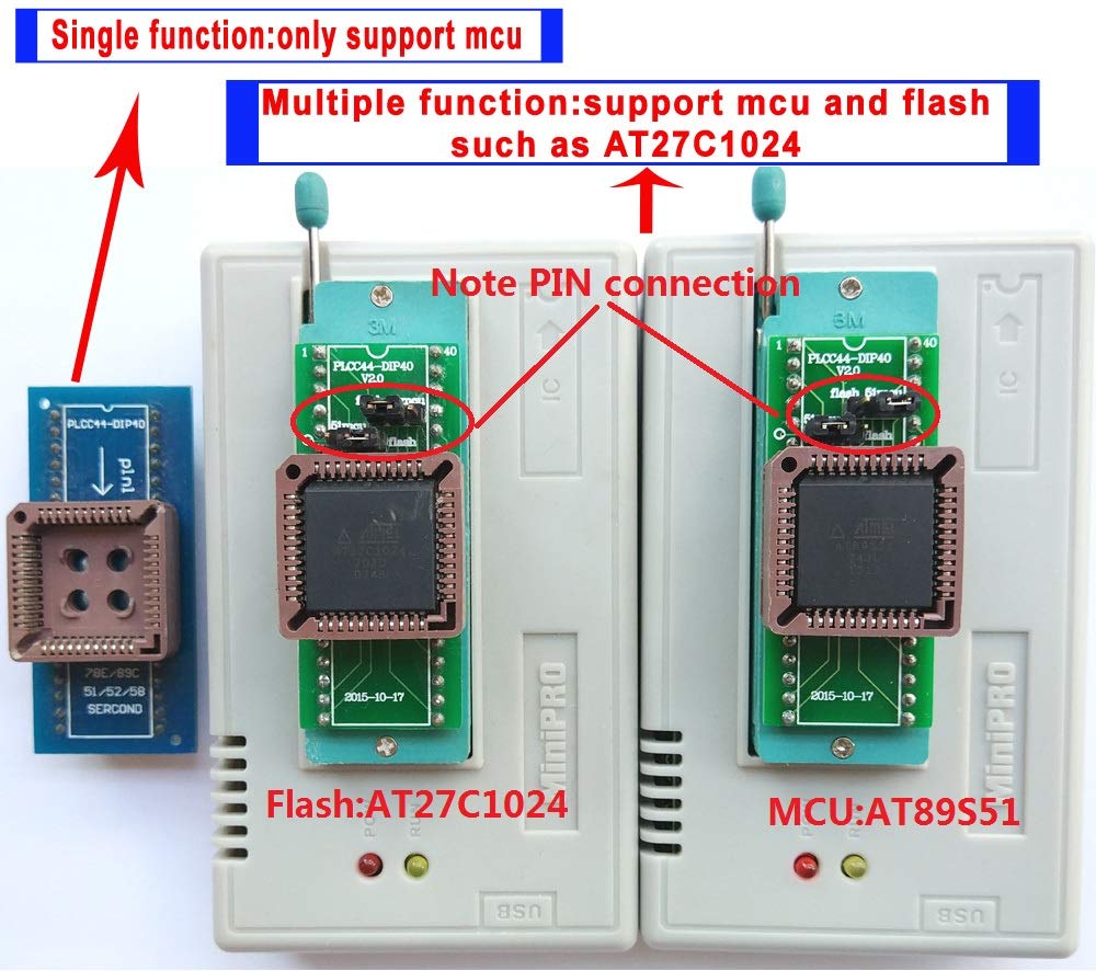Xgecu TL866II Plus Upgraded Xgecu T48 Programmer 19 Adapter Socket IC Tl866 Nand Nor Flash 24 93 25 Mcu Bios EPROM AVR Chip Eprom Programmer
