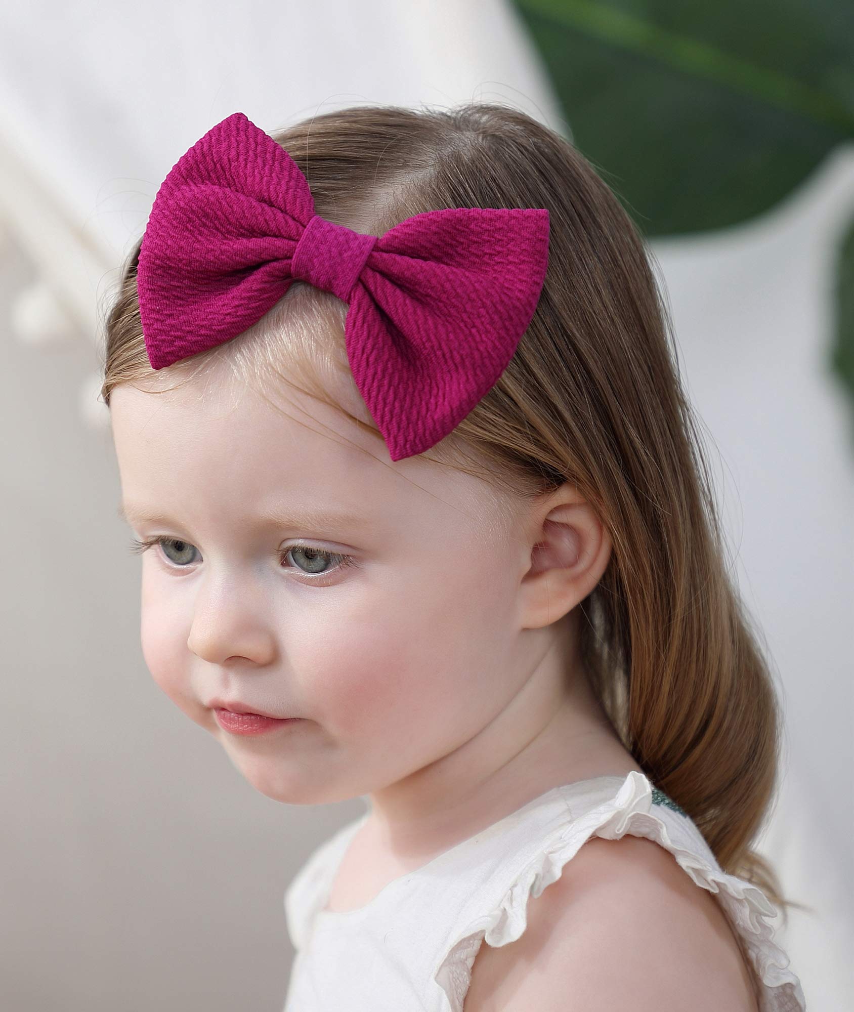 Toptim Baby Girl's Headbands and Bows for Newborn Infant Toddler Photographic Accessories (4.1β Bows)