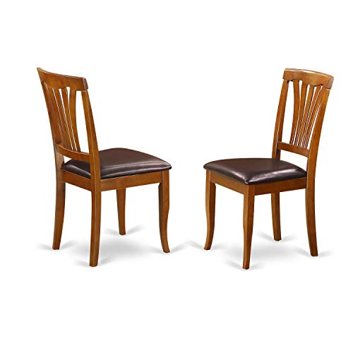 East West Furniture PLAV9-SBR-LC Dining Set, 9-Piece