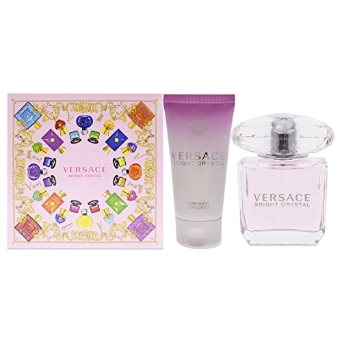 Versace Versace Bright Crystal Women 1oz EDT Spray, 1.7oz Body Lotion 2 Pc Gift Set