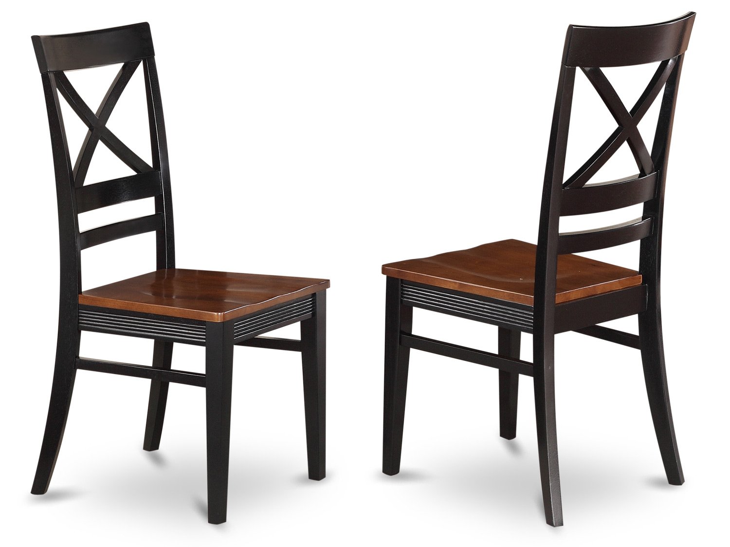 East West Furniture QUIN7-BLK-W Dining Room Set, 7-Piece