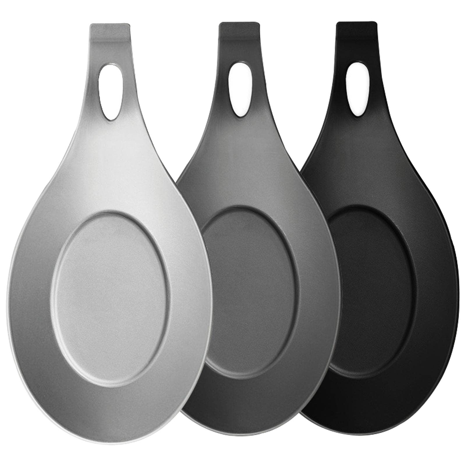 3pcs Silicone Spoon Rest Silicone Spoon Holder Spoon Rest for Stove Top Coffee Spoon Rest Heat Resistant Cooking Spoon Holder for Kitchen Utensils Spatula(as shown)
