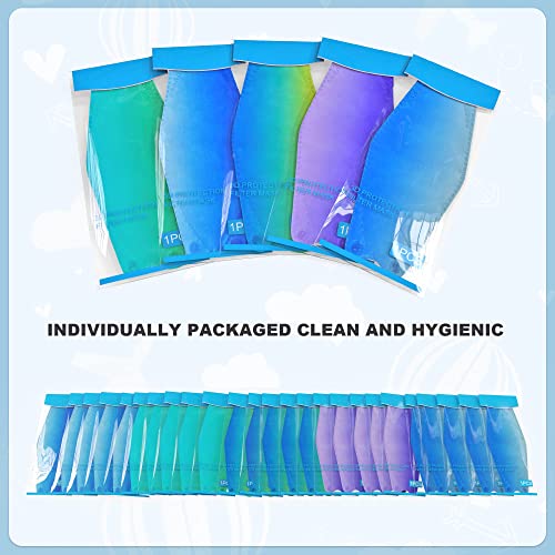 Sheal 50PCS Disposable 4-Layer Kids Face Masks Protection Breathable Comfortable 5 Gradient Colors for Kids (3-5 Years)