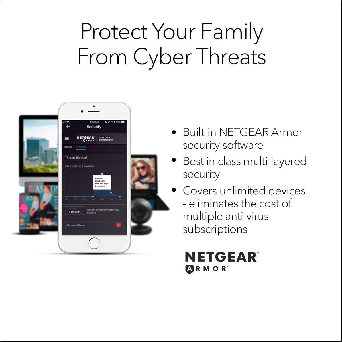 Netgear Orbi Whole Home Tri-band Mesh WiFi 6 System (RBK852) Router with 1 Satellite Extender | Coverage up to 5,000 sq. ft. and 100+ Devices | AX6000 (Up to 6Gbps) (Renewed)
