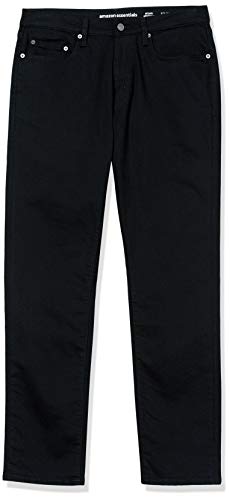 Amazon Essentials Men's Athletic-Fit Stretch Jean, Black, 38W x 32L