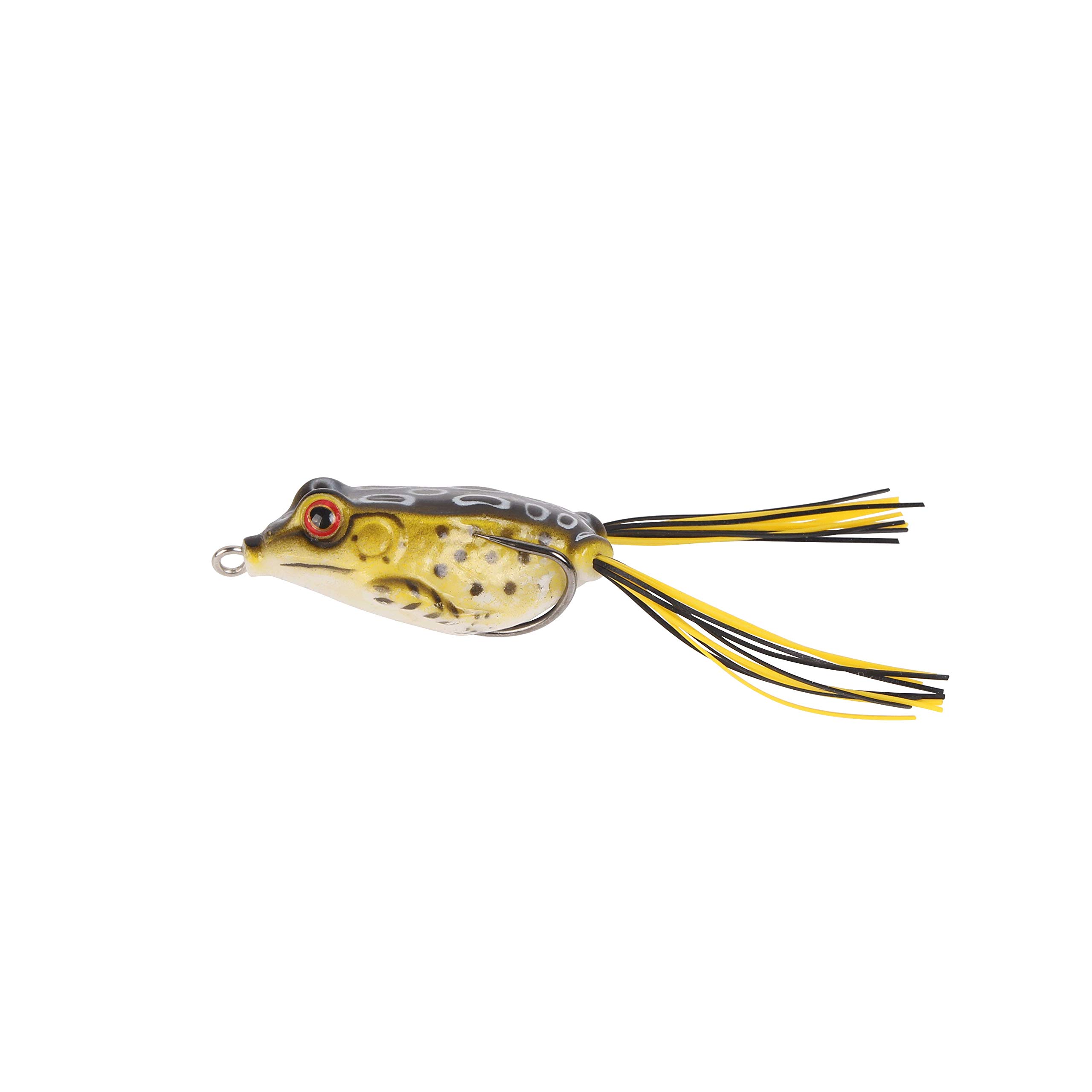 5pcs Frog Topwater Fishing Crankbait Lures Double Sharp Hooks Soft Bait for Bass Salmon Freshwater Saltwater Fishing with Tackle Box