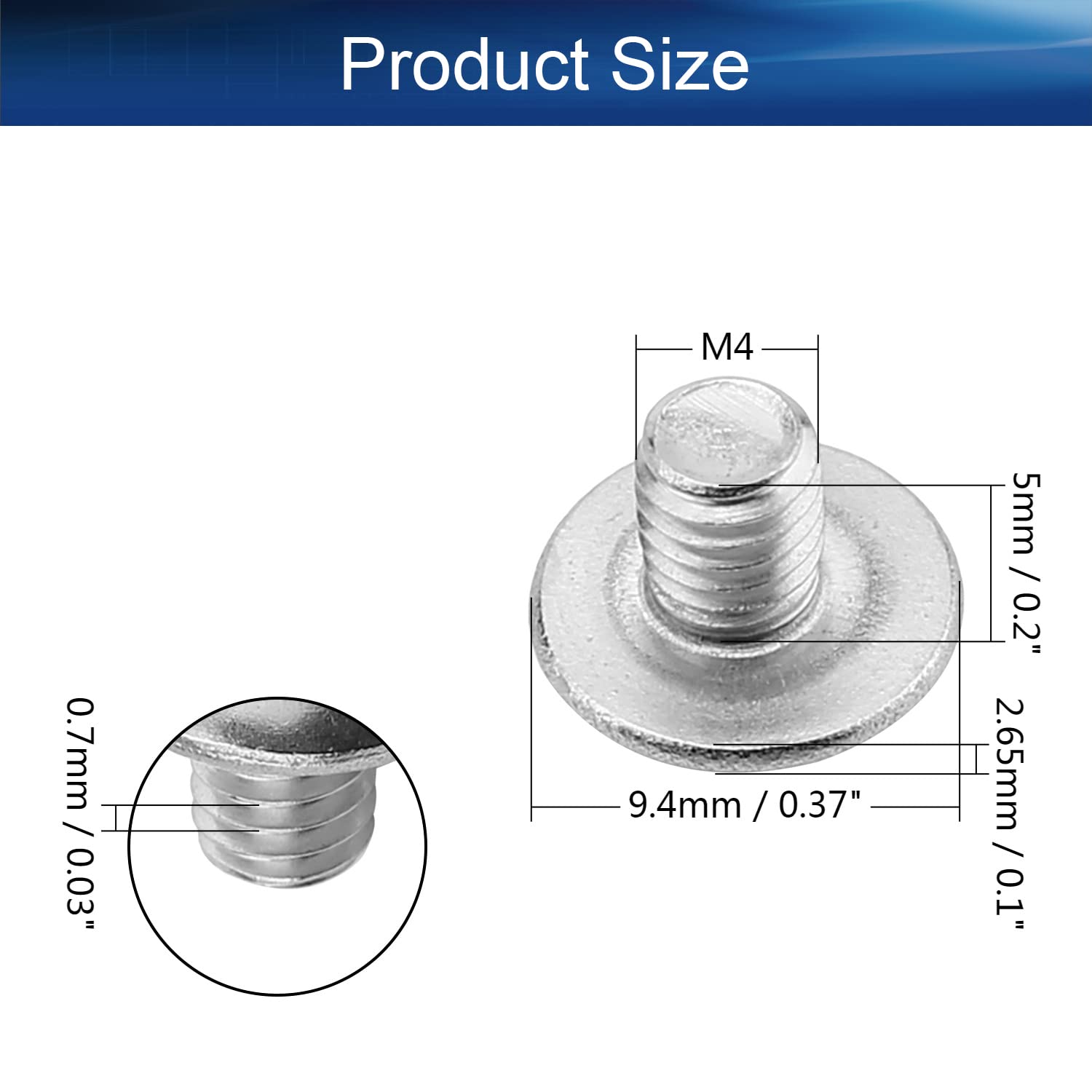 Yinpecly 30Pcs M4 x 5mm Machine Screws Phillips Cross Round Head Screw 304 Stainless Steel Fasteners Bolts