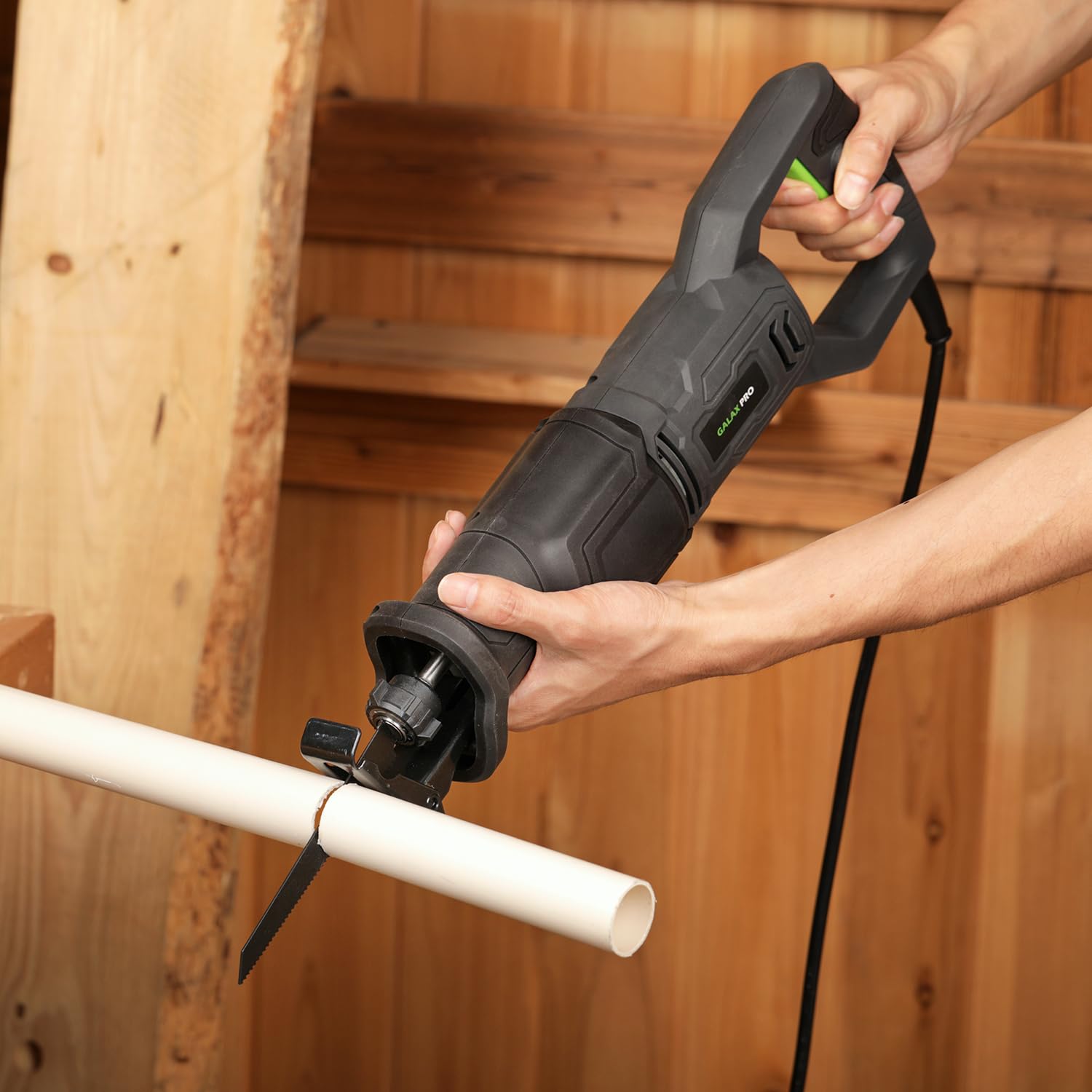 GALAX PRO 120V Reciprocating Saw, 6.0 Amp Variable Speed Corded Reciprocating Saw with 4/5" Stroke Length, 0-3000SPM and 6" Max for Wood, Metal, PVC Pipe Cutting