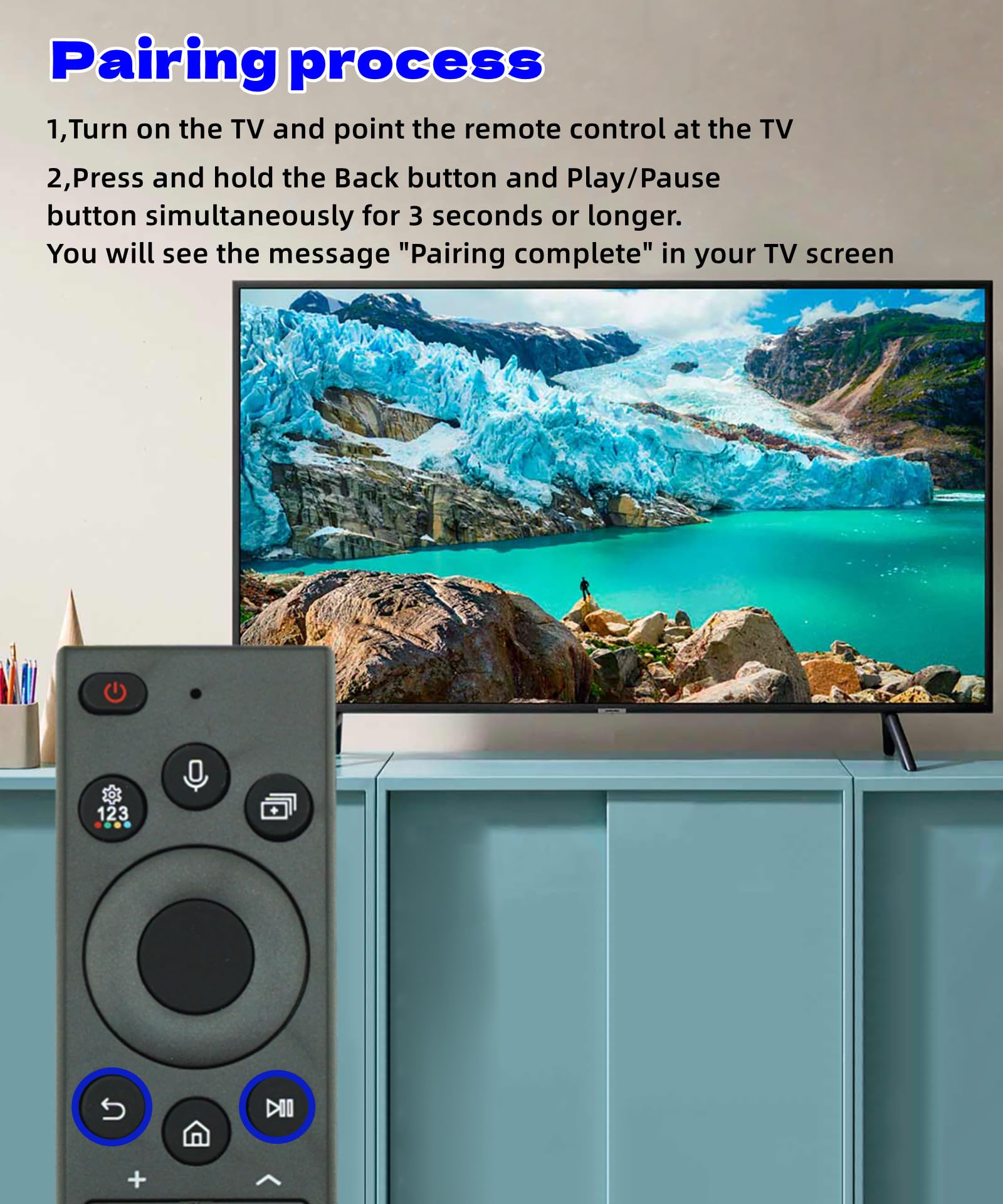 2023 New BN59-01385A(No solar) Replacement Voice Remote fit for Samsung Smart TV,Compatible with Samsung Crystal UHD/QLED/Neo QLED/The Frame/4K/8K Series TVs-1 year warranty