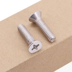 6-32 x 3/4" (100 pcs) Flat Head Machine Screws, 304 Stainless Steel (18-8), Phillips Drive, Cross Recessed 80° countersunk Head Screws, Coarse Thread UNC, ANSI B18.6.3-2