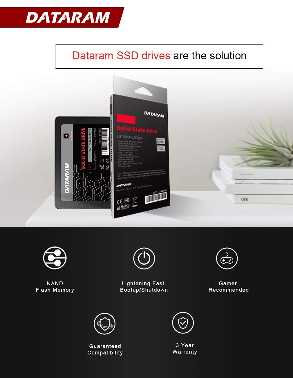 Dataram 2.5" SSD Solid State Drive (5 Pack 480GB)