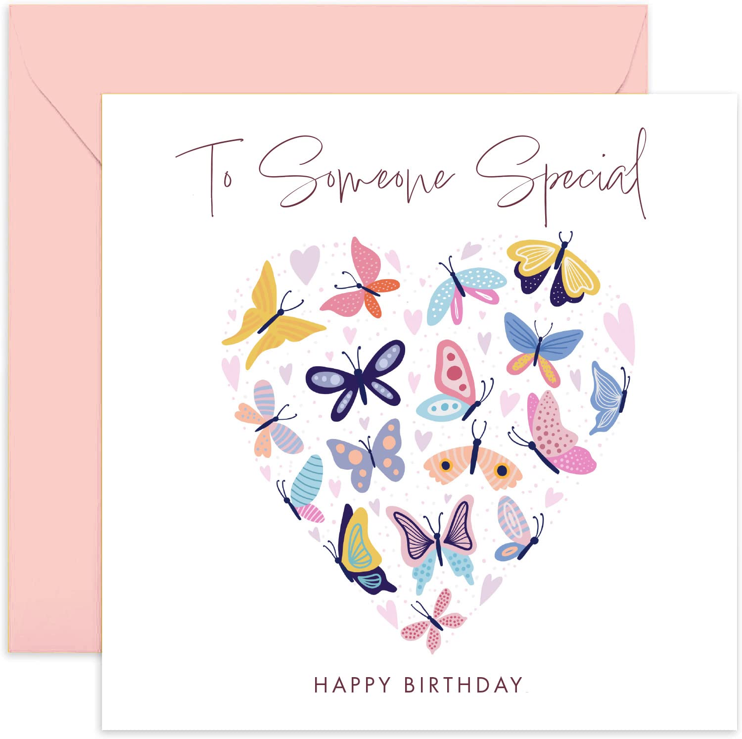 Old English Co. Butterfly Hearts Special Birthday Card - Female Birthday Card | Birthday Cards For Women | Blank Inside & Envelope Included (Special Friend)