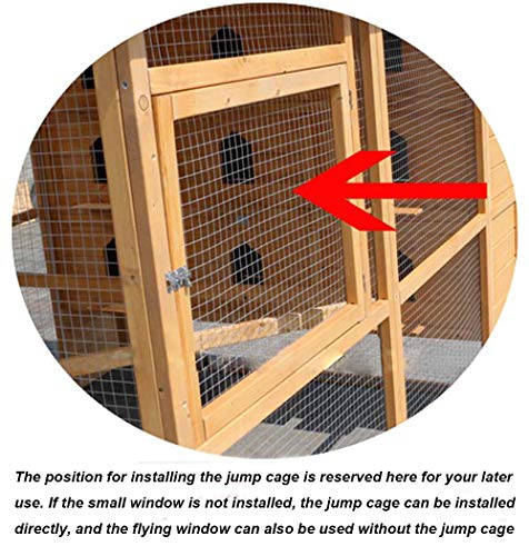 MYES Pigeon Shed, Large Wooden Loft Solid Dove House, Outdoor Pigeon Cage for Household Breeding (9-Nest Box W/Jumping Cage)