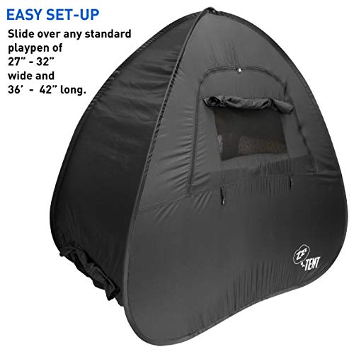 EasyGoProducts EGP ZZZ Play & Crib Sleeping Cover Instant Tent – Compatible with Pack ‘n Play, Baby Bjorn & Lotus Travel Crib – New Improved - Patented