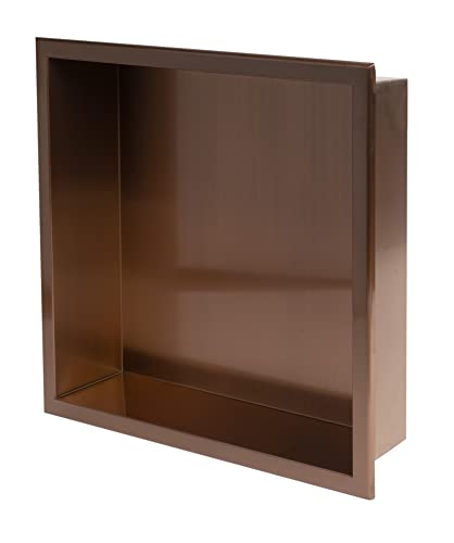 ALFI brand ABNP1616-BC Shower Niche, Brushed Copper
