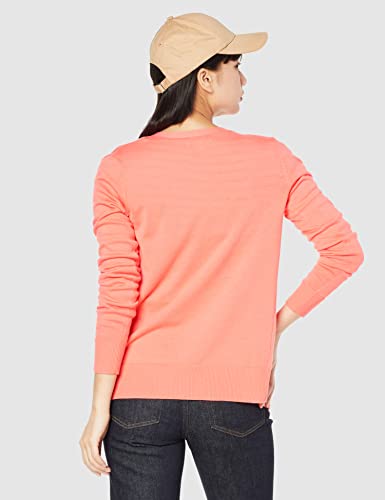 Amazon Essentials Women's Lightweight Vee Cardigan Sweater (Available in Plus Size), Coral Pink, Medium