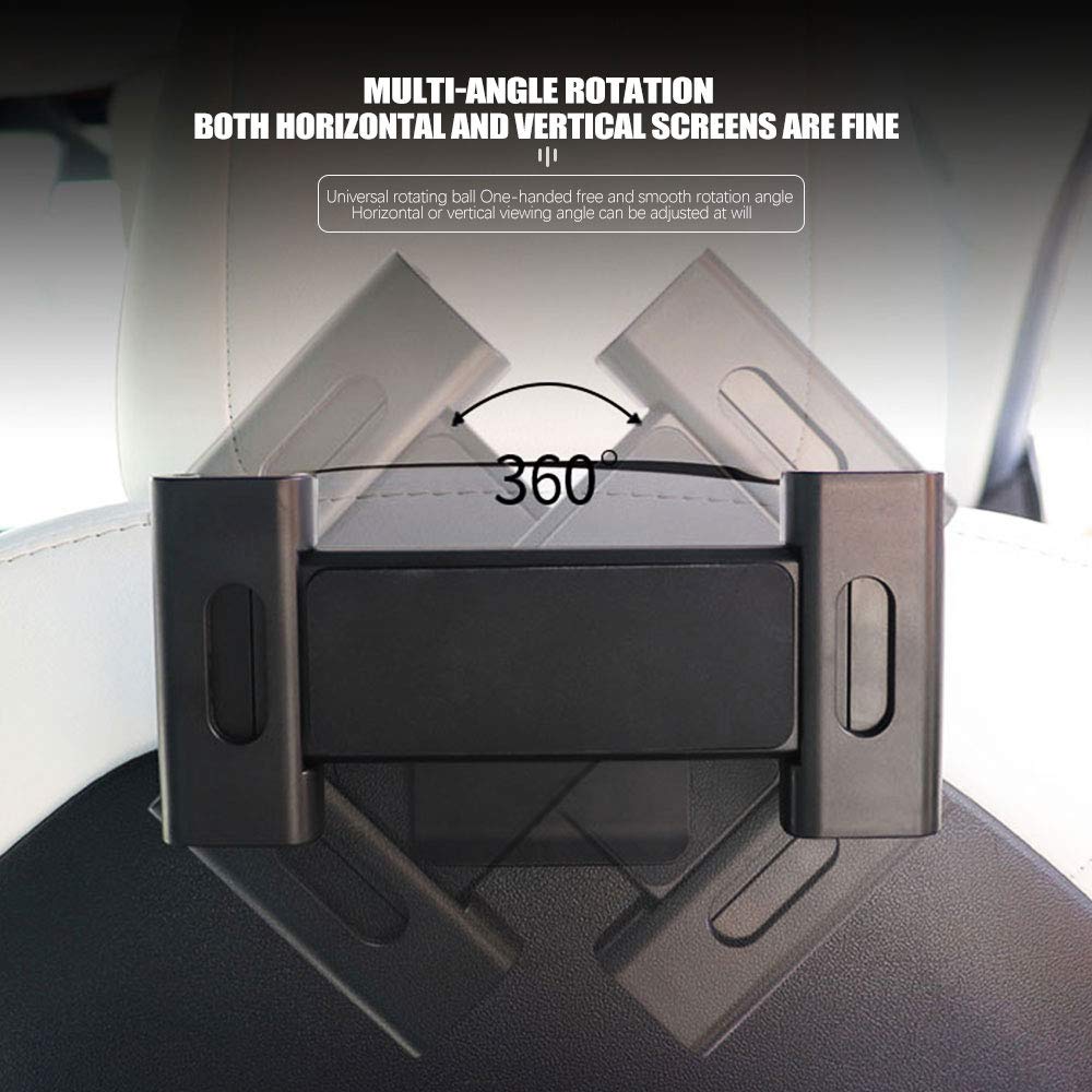 SPEEDPARK for Tesla Accessories Model 3/Y Car Headrest Mount,Angle Adjustable Headrest Mount,Universal Tablet Holder Phone for Car Backseat,for 6.3" to 10.5" iPad/Tablet/Smartphone/Nintendo Switch