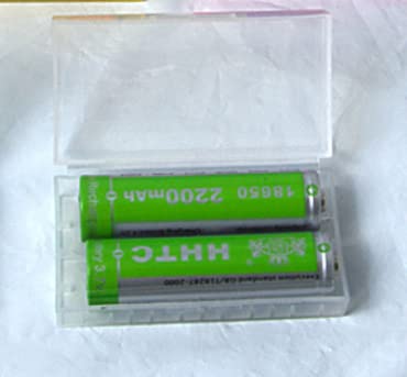Fielect 2 x 18650 Battery Storage Case Holder Organizer Box Transparent
