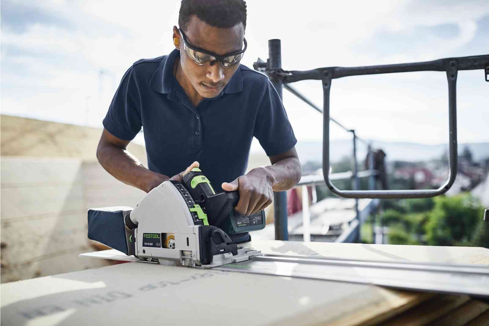 Festool 577664 Cordless Track Saw TSC 55 2x18V 5.0 Ah KEBI-F-Plus and 55-Inch Guide Rail
