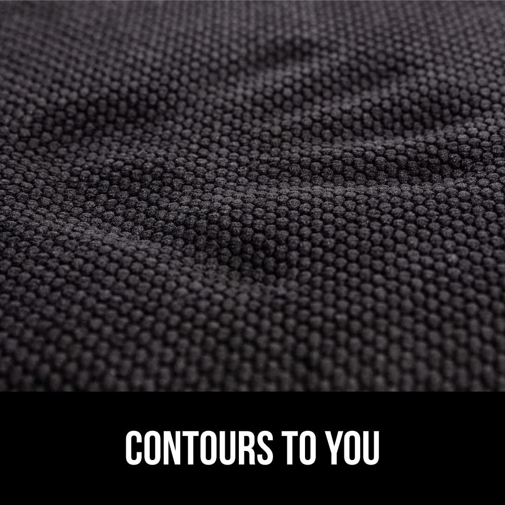 Gorilla Grip Chair Cushions, Set of 6, 16x16, Memory Foam Pads for Dining Room, Kitchen Table, Office Desk, Rocking Chairs, Stay in Place Backing, Comfortable Microfiber Seat Cover Pad Cushion, Black