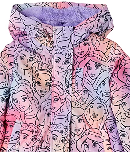 Amazon Essentials Disney | Marvel | Star Wars | Frozen | Princess Girls' Warm Puffer Coat (Previously Spotted Zebra), Princess/Ombre, Medium