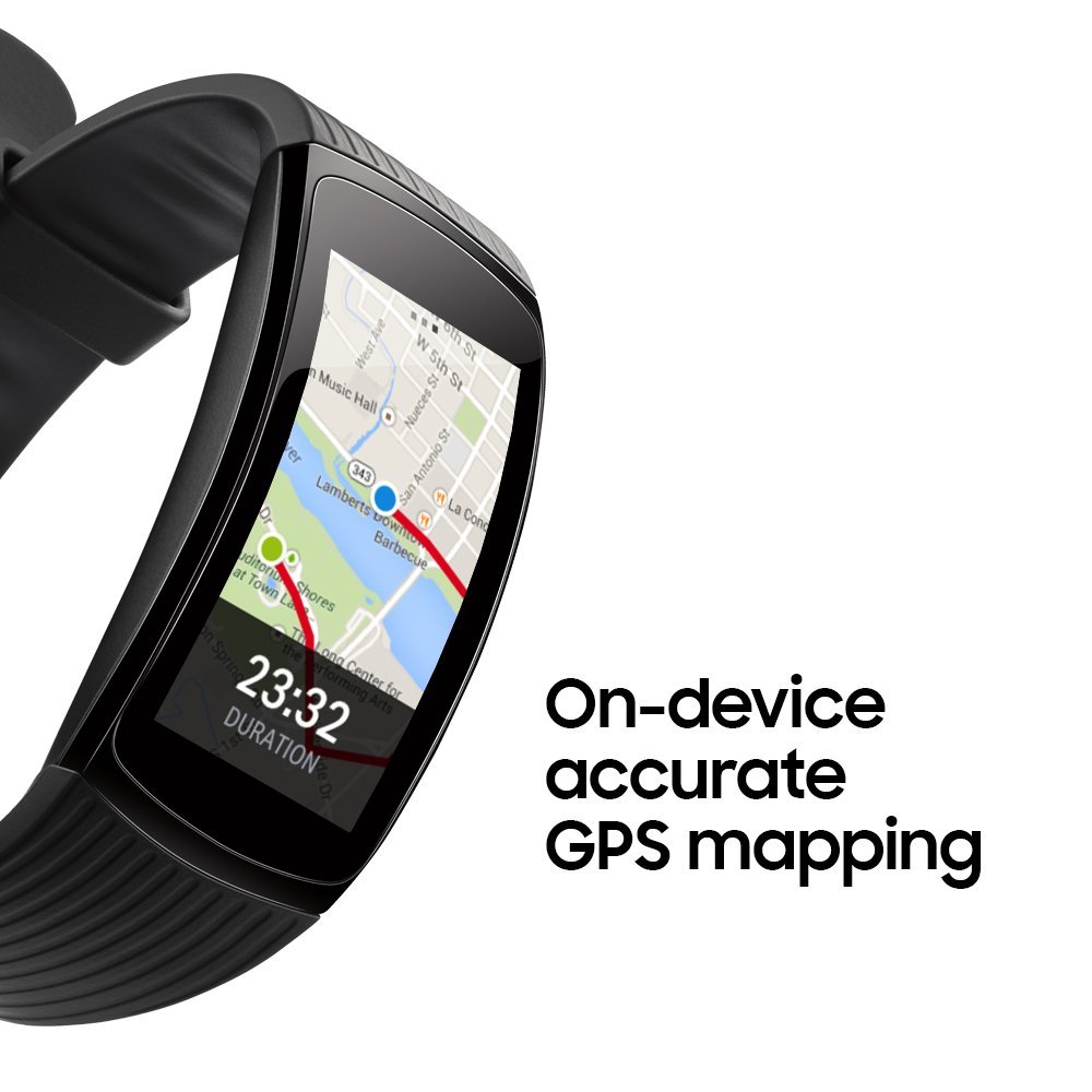Samsung Gear Fit2 Pro Fitness Smartwatch (Large) - Black (Renewed)