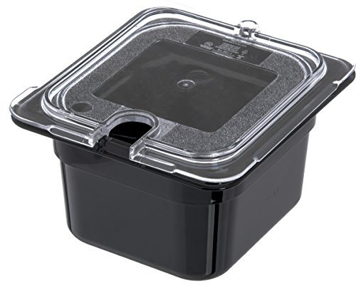 Carlisle FoodService Products 3068403-E Plastic Food Pan, 1/6 Size, 4 Inches Deep, Black