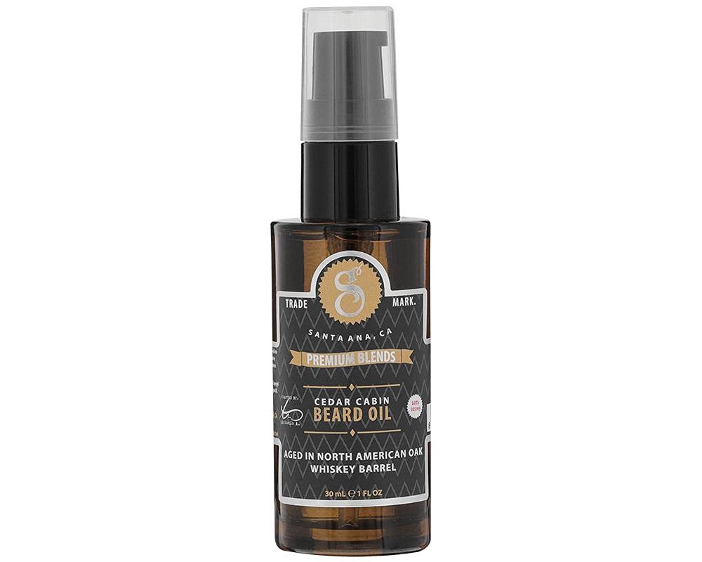 Suavecito Premium Blends Beard Oil - Leave-In Beard Conditioner For Softening Hair, Hydrating Skin, Eliminating Beard Dandruff, Healthy Beard Growth - Cedar Cabin Fragrance - 1 oz