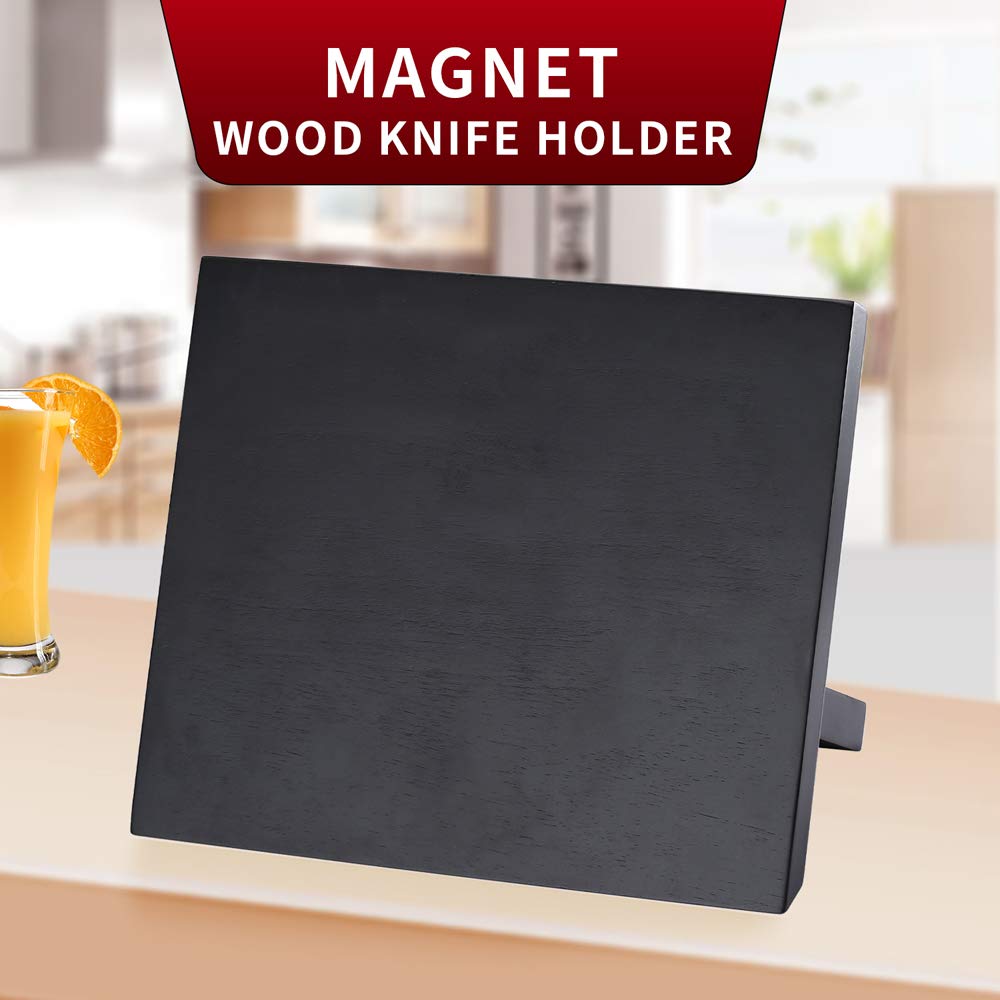 JOPROCH Oak Magnetic Kitchen Knife Holder,Magnetic Stand for Beautiful Kitchen Decor,Universal Knife Tool Display and Placement Rack with Strong Magnet