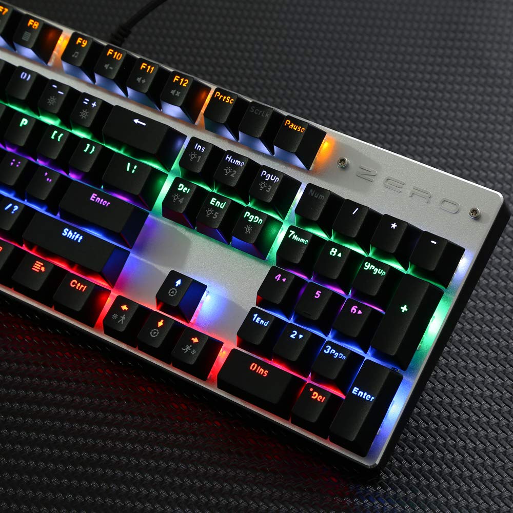 Teamwolf RGB Backlight Mechanical Gaming Keyboards (104keys, Balck)