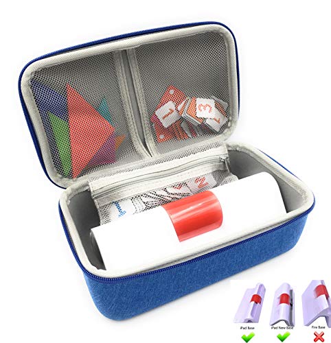 Xcivi Hard Carrying Case for Osmo Little Starter/Genius Starter Kit, Storage Organizer for OSMO iPad Base/Numbers/Words/Tangram/Sticks & Rings/Pizza Co./Coding Game/Little Genius/Math kit (Blue)