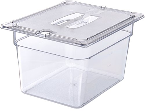 Carlisle FoodService Products 10223B07 StorPlus Half Size Food Pan, Polycarbonate, 8" Deep, Clear