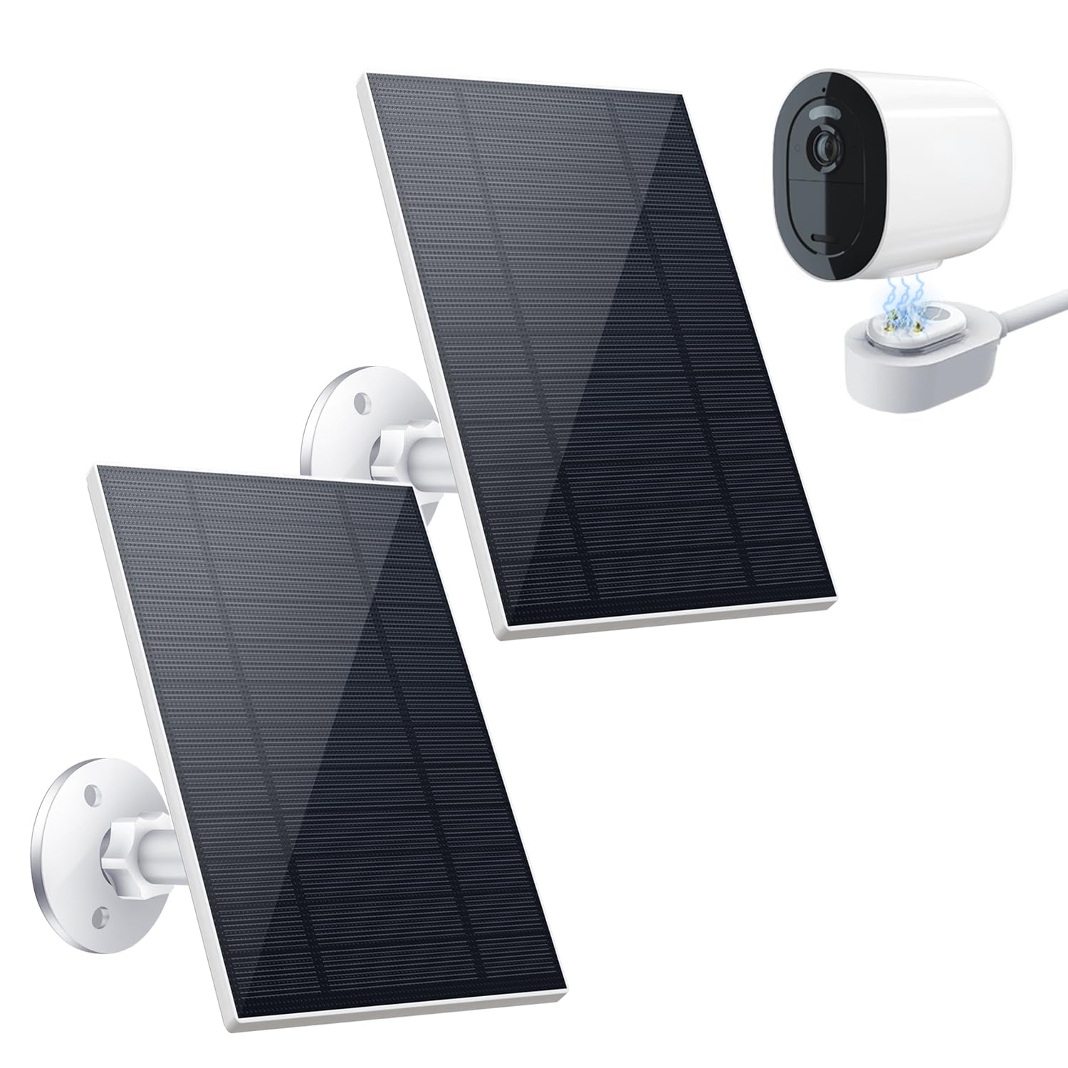 5W Solar Panel for Arlo Go 2, Arlo Pro 3 Floodlight, Arlo Pro 3, Arlo Pro 4, Arlo Ultra and Arlo Ultra 2 Cameras, Weather Resistant,360° Adjustable Easy Install Arlo Solar Panel Charger(1PC)