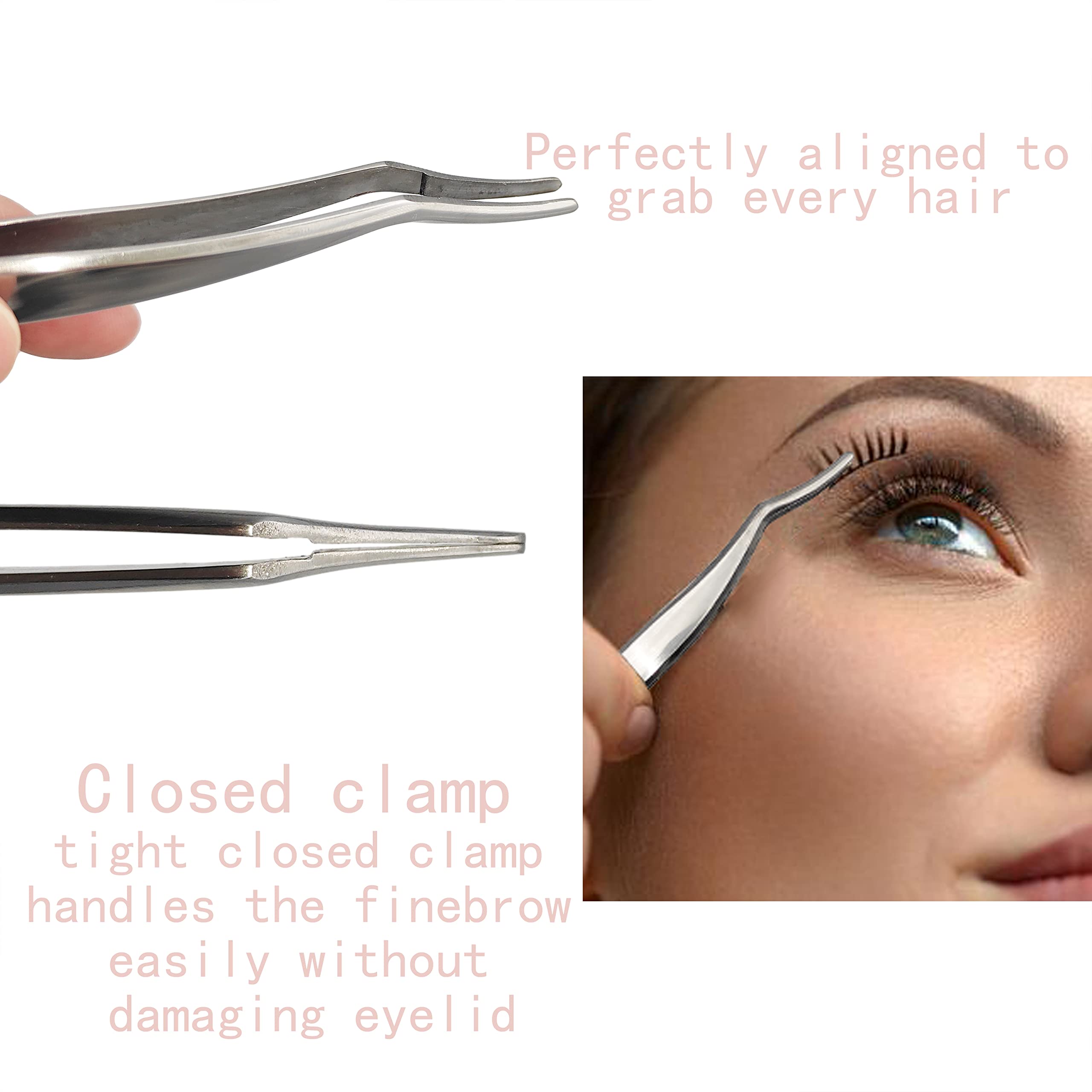 Eyelashes Applicator Tool Eyelash Extension Tweezers Remover Clip Tweezers Nipper (Black)