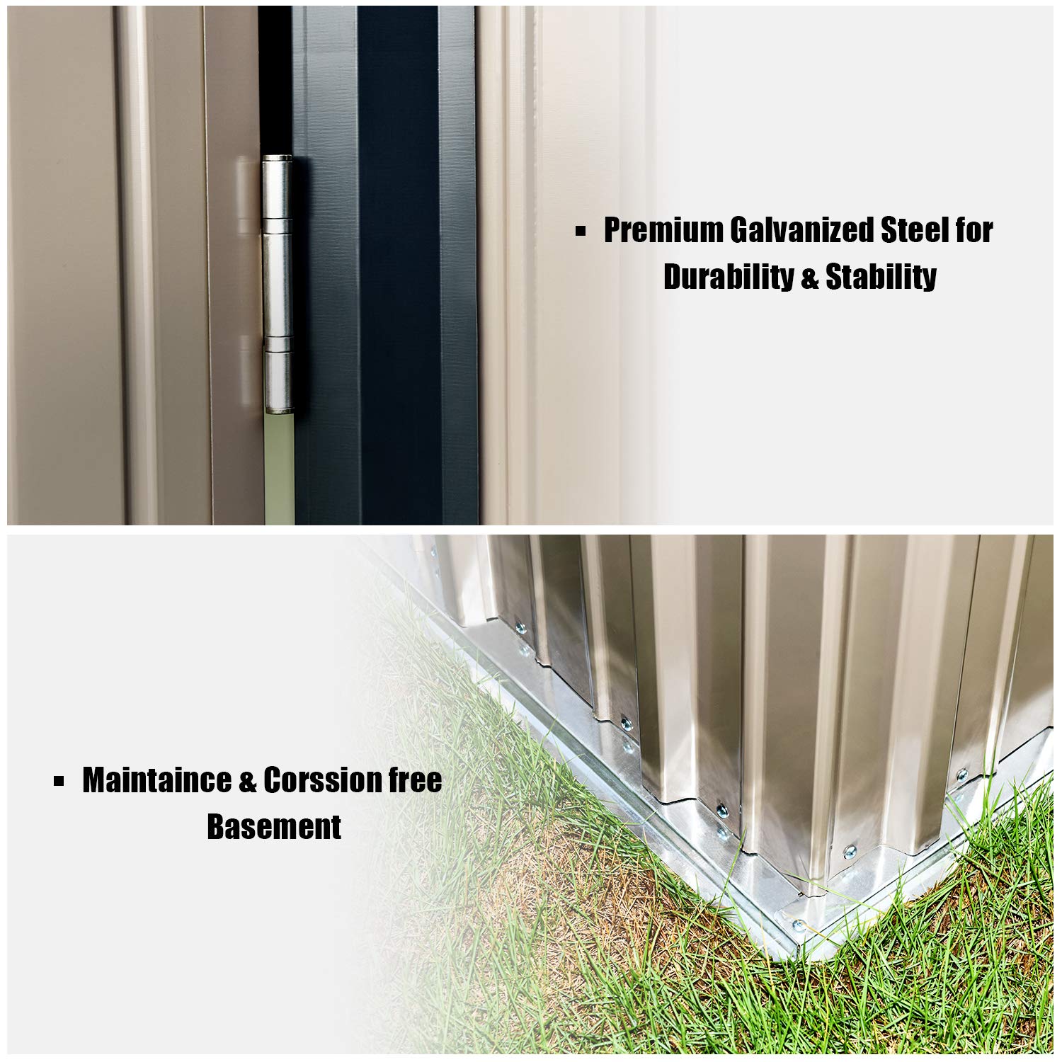 6 x 4 FT Storage Sheds Outdoor, Storage Garden Shed Tool Sheds for Home Yard Patio Backyard Deck, Metal Garden Shed with Padlock, Dark Grey