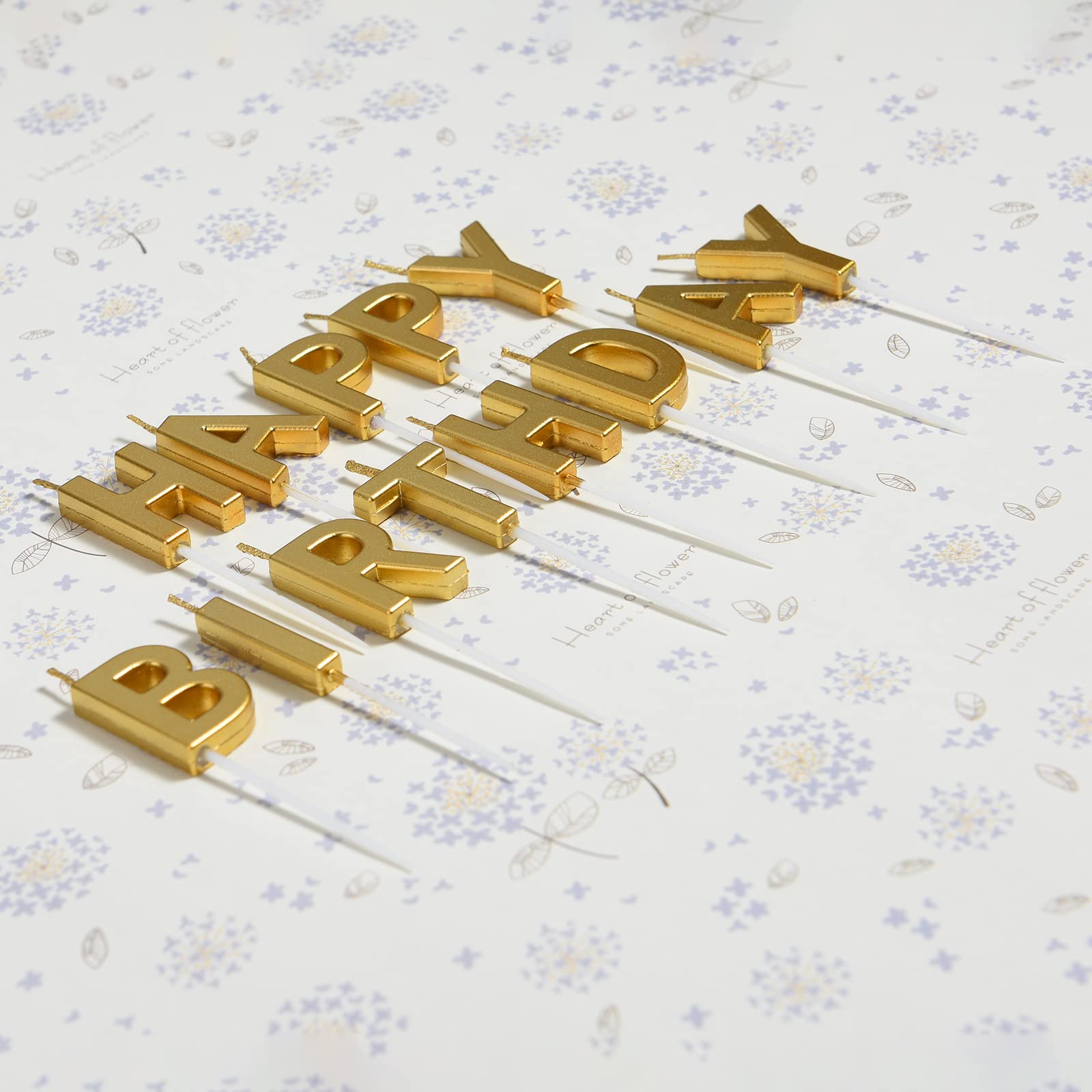 Happy Birthday Letters Candles,Black Alphabets Cake Toppers Birthday Candles for Birthday Party Decorations