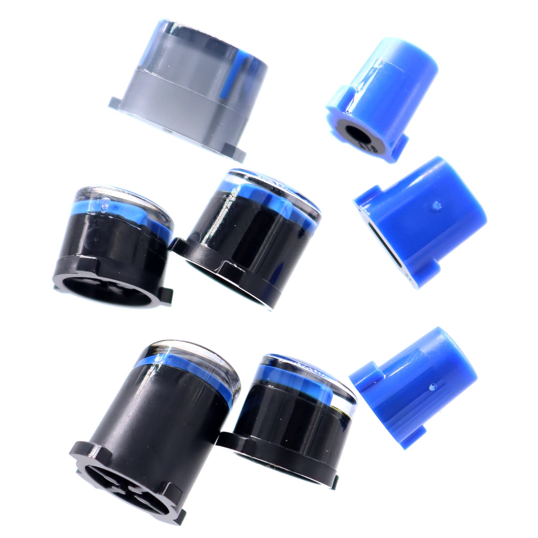 Deal4GO 8-Pack Plastic ABXY Buttons Menu View Share Keys Set Replacement for Xbox Series S & Xbox Series X Controller (Blue), (XSSX-8PB)