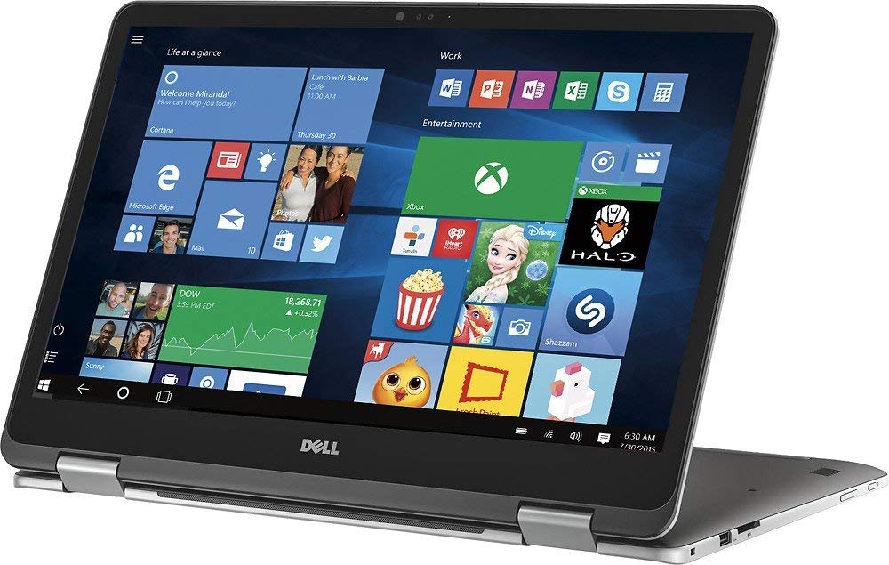 Dell 7000 Inspiron 2-in-1 17.3in Touchscreen FHD IPS Laptop, Intel Core i7-7500U 16GB DDR4 NVIDIA GeForce 940MX 2GB 512GB SSD Backlit keyboard Win 10 (Renewed)