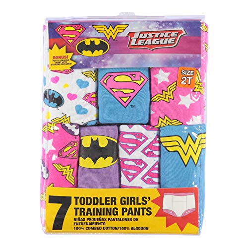 DC Comics Toddler Potty Training Pants with Superman, Batman & Wonder Woman With Success Chart & Stickers