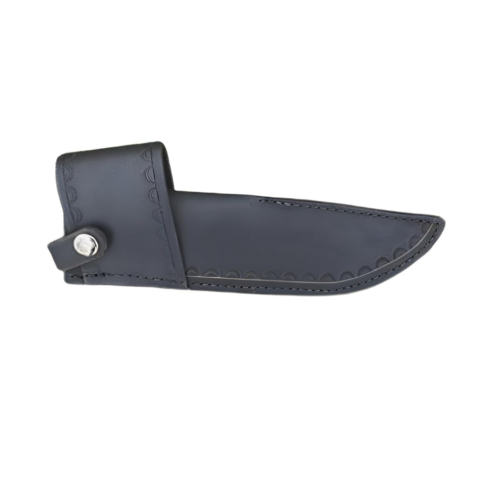Coast Leathers Custom Leather Knife Sheath for KA-Bar Big Brother No:301KB, Fixed Blade Knife Holder, Cross Draw Knife Holster, Black