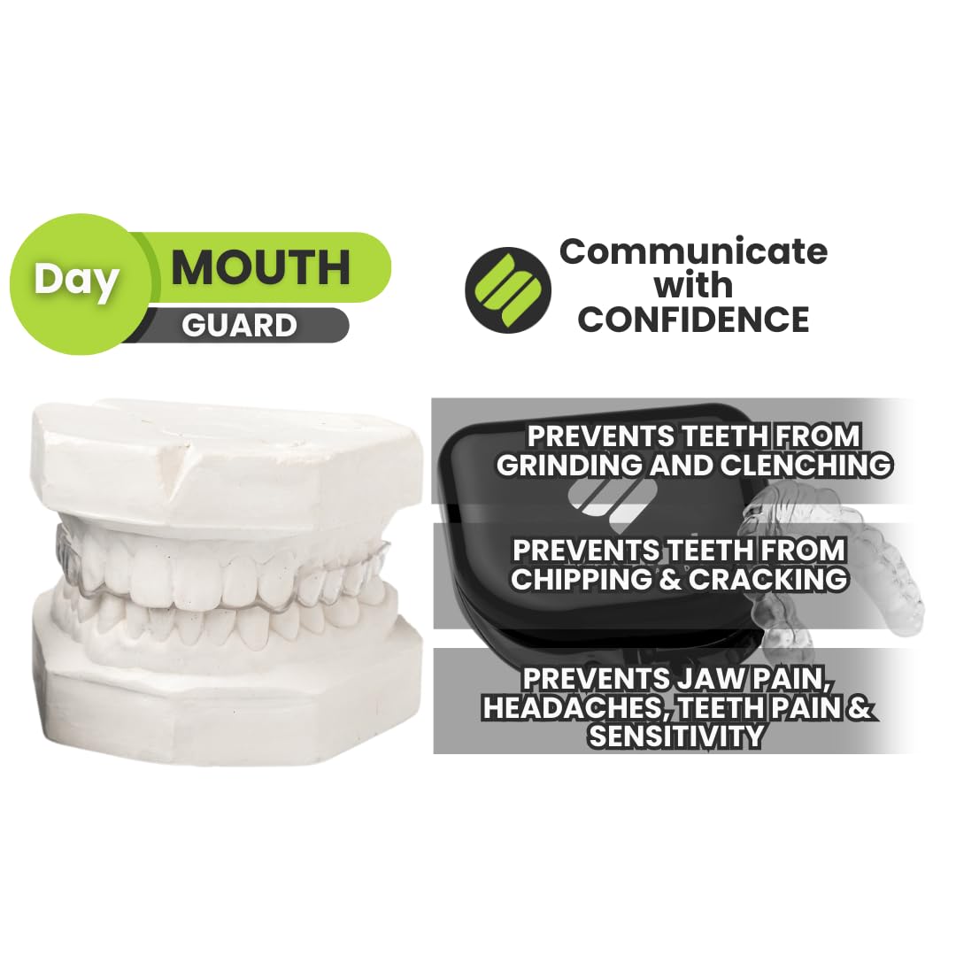 SENTINEL MOUTHGUARDS No-Show Daytime Mouth Guard for Teeth Grinding and Clenching | Custom Fit for Durability and Protection | BPA-Free and Dentist-Approved | Made in USA