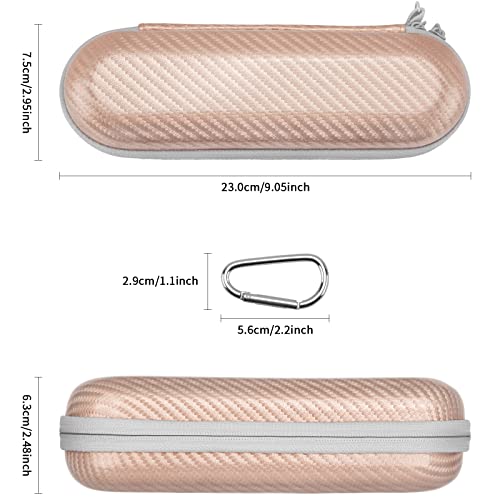 Yinke Electric Toothbrush Travel Case for Philips Sonicare & Braun Oral-B/Oral B Pro with Accessories Storage, Protective Hard Cover Portable Storage Bag (Rose Gold)