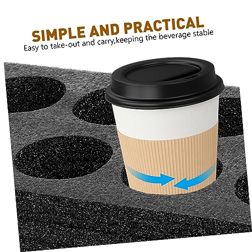 5pcs Milk Tea Cup Holder Multi- Beverage for Suitcase Takeout Cup Trays Coffee Carrier Fiber Drink Carrier Tea Carrier Beer Bottle Carrier Travel Epe Dashboard Hot and re-usable
