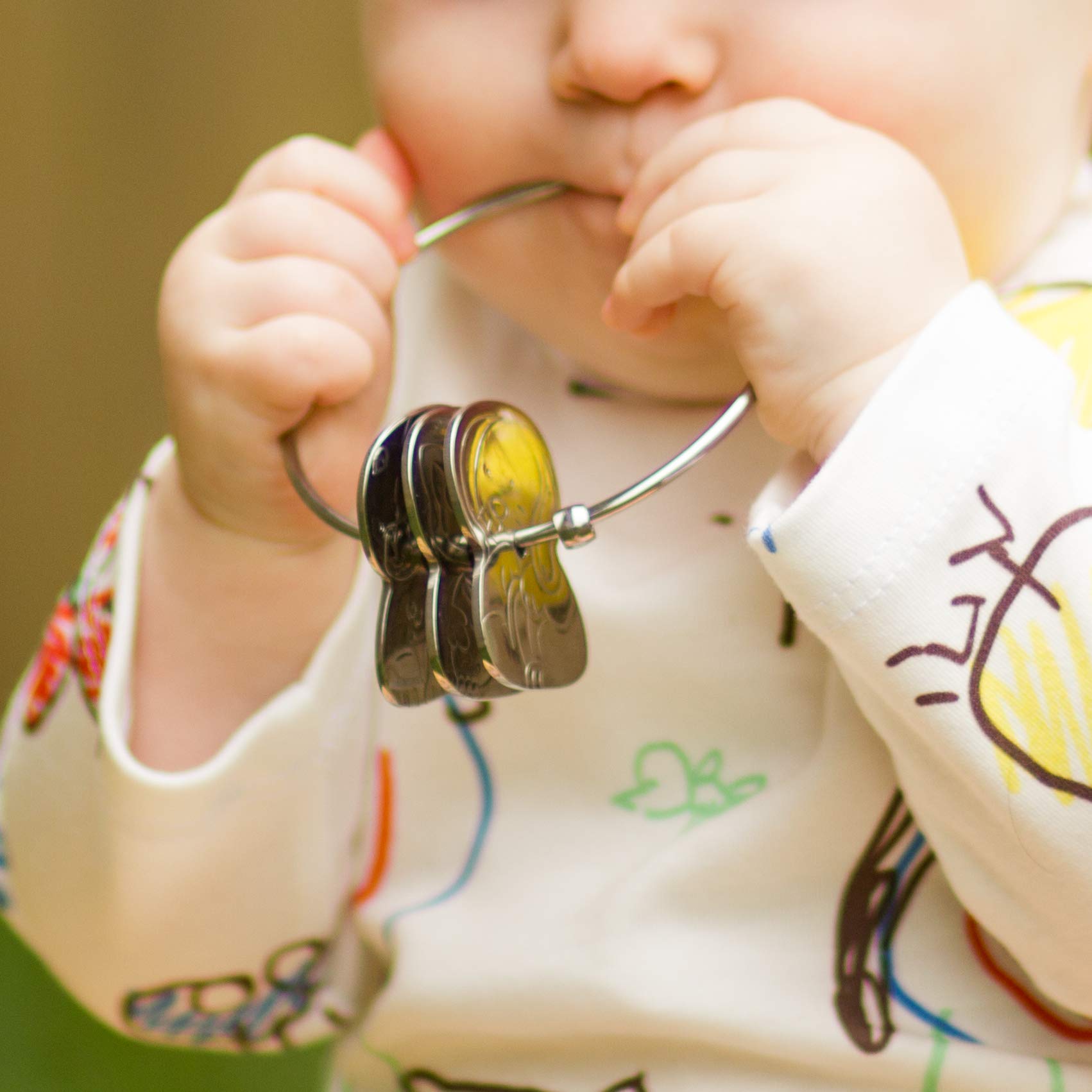 Arctic Friends Stainless Steel Rattle and Teether - Made in USA by Kleynimals